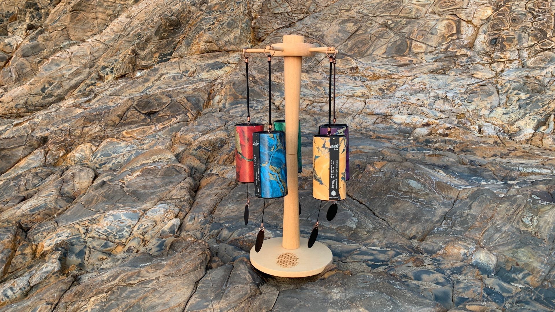 Koshi Wind Chime Stands – Flower of Life Design. For Zaphir Chimes ...